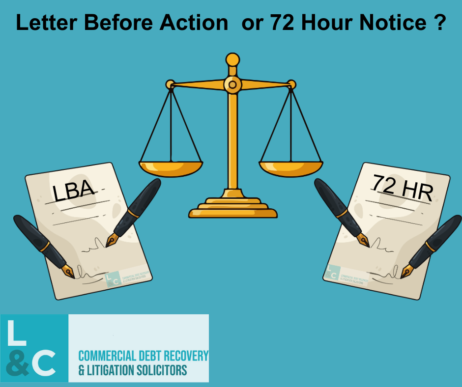 Letter Before Action - v - 72 Hour Notice - Lane & Co. Solicitors